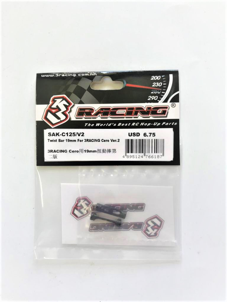 SAK-C125/V2 Twist Bar 19mm For 3RACING Cero Ver.2 — 3Racing Shop