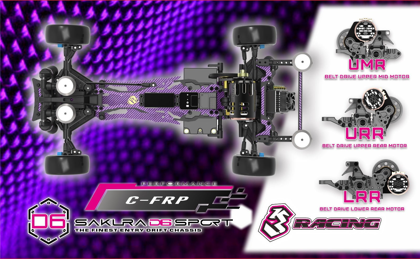 KIT-SAKURA D6GA 3RACING Sakura D6 Sport Carbon Graphite Version ...