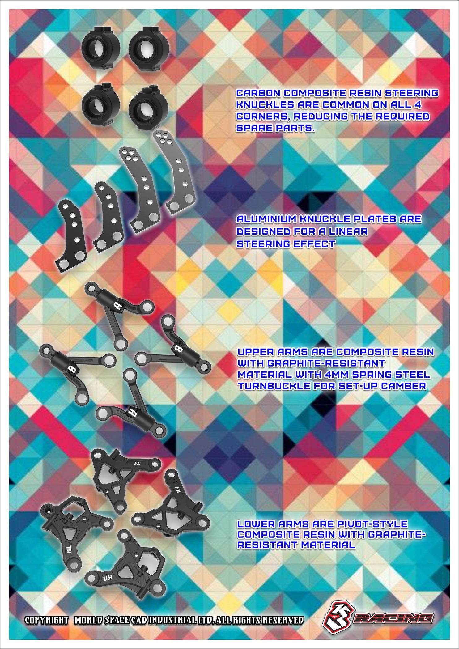 KIT-CERO SPORT M-FWD Cero FWD Sport Mini Car Wheelbase 225mm — 3Racing Shop