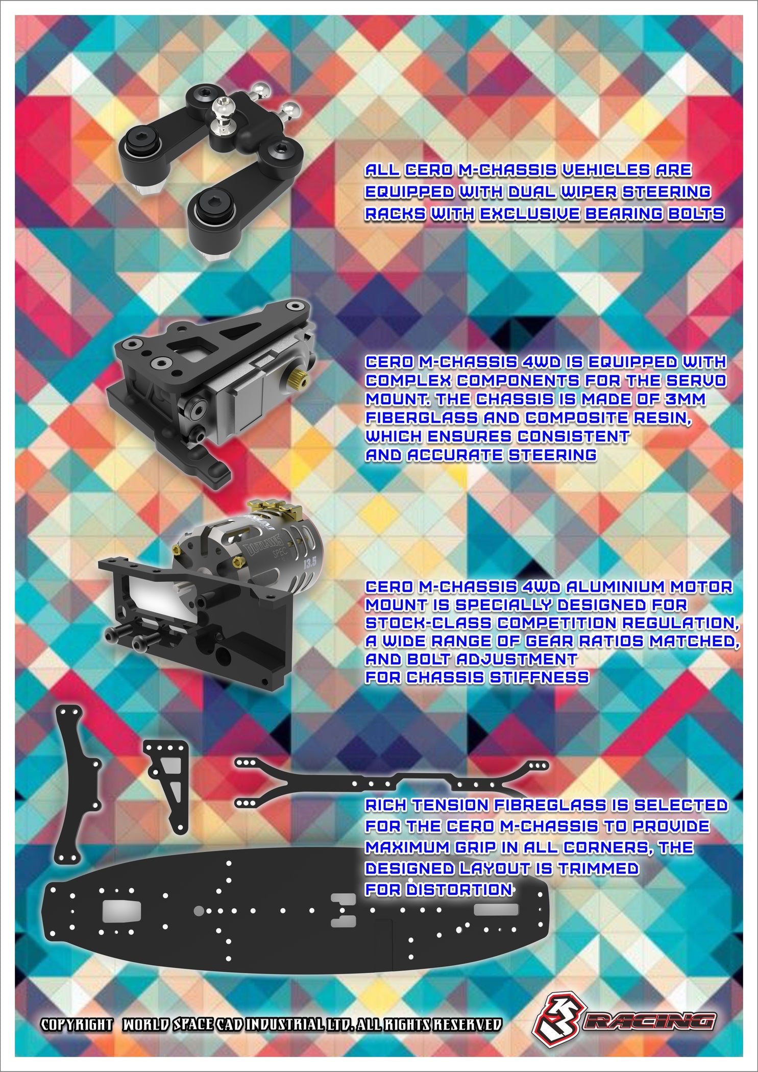 KIT-CERO SPORT M-FWD Cero FWD Sport Mini Car Wheelbase 225mm — 3Racing Shop