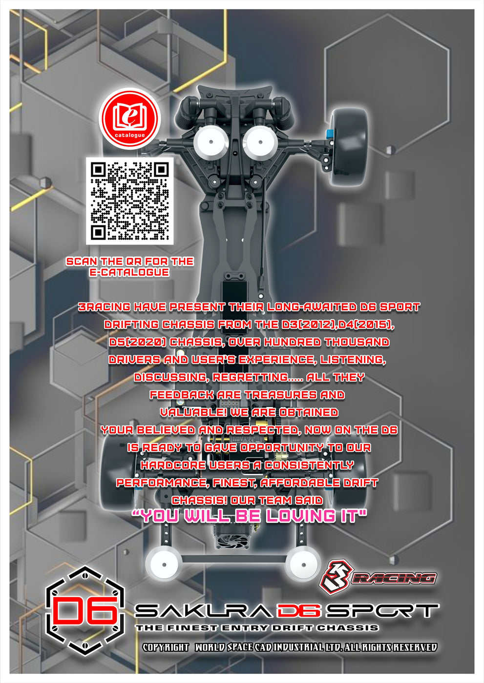 KIT-SAKURA D6GA 3RACING Sakura D6 Sport Carbon Graphite Version ...