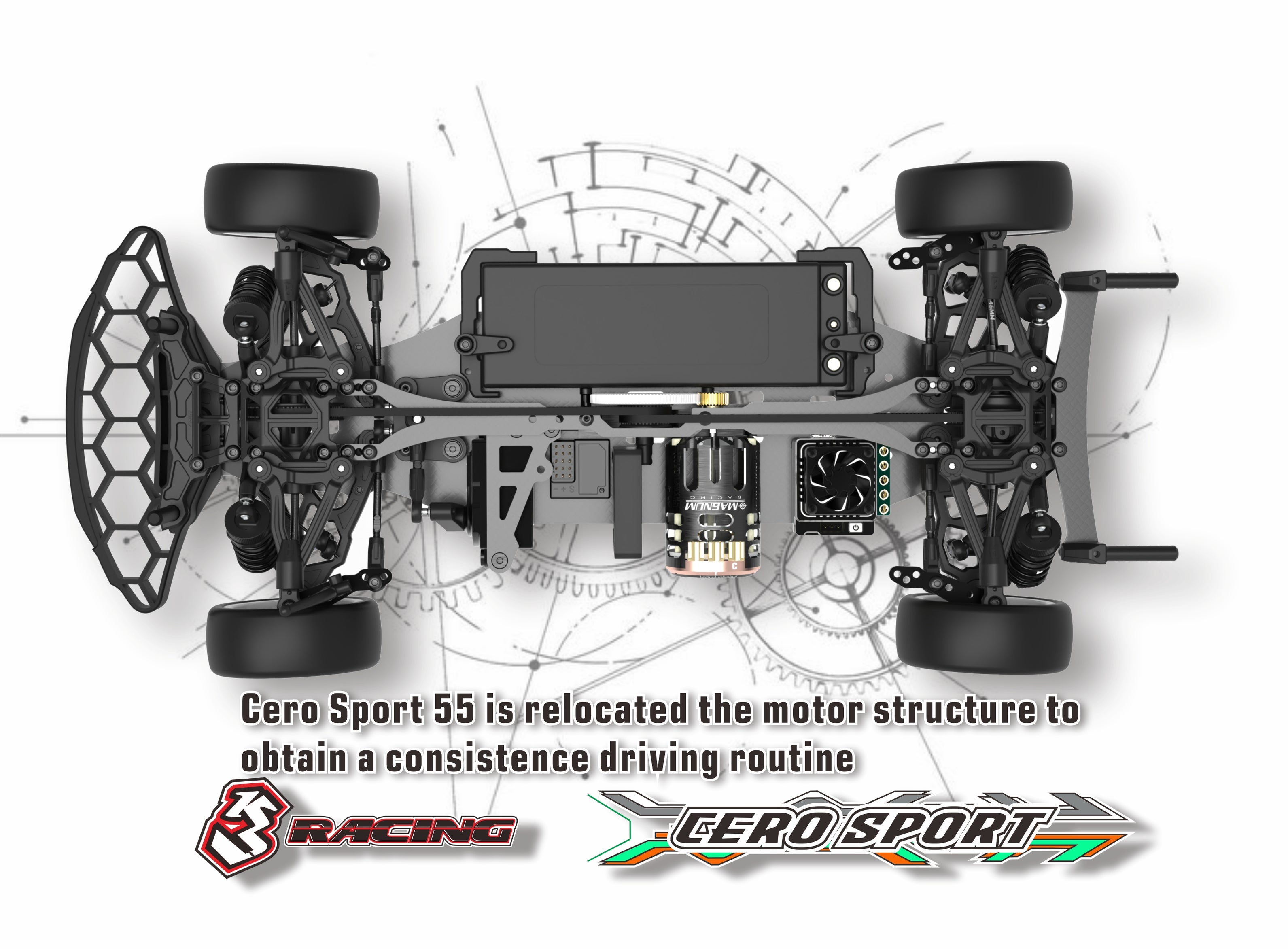 KIT-CERO SPORT 55 3RACING Cero Ultra Sport 55 Structure — 3Racing Shop